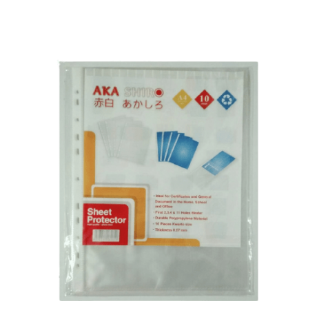 PP Pocket-Sheet Protector-PP Plastik-Plastik Dokumen F4 isi 10lembar ...